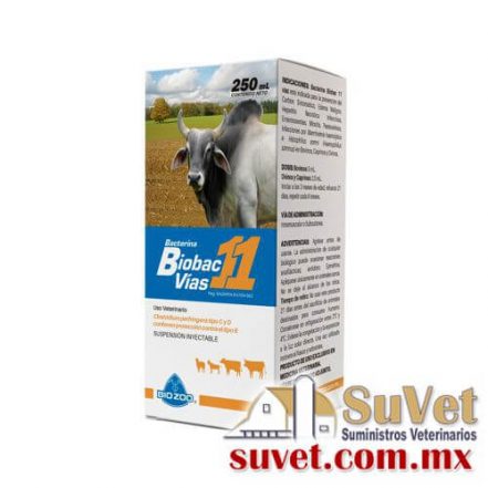Bacterina BIOBAC 11 Vías 10 Ds frasco de 50 ml - SUVET