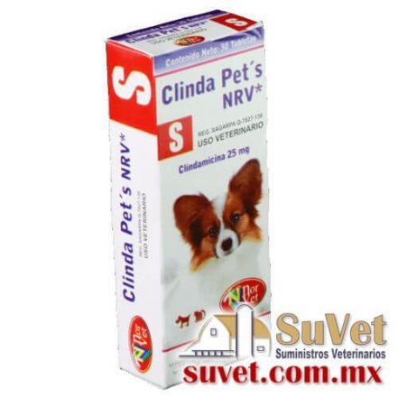 Clinda Pet´s S caja con 30 tabletas de 25 mg - SUVET