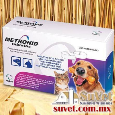 Metronid caja con 30 tabletas de 250 mg - SUVET