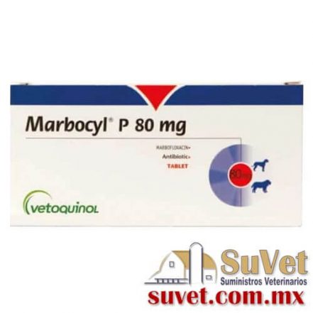 Marbocyl P caja con 72 comprimidos de 80 mg - SUVET
