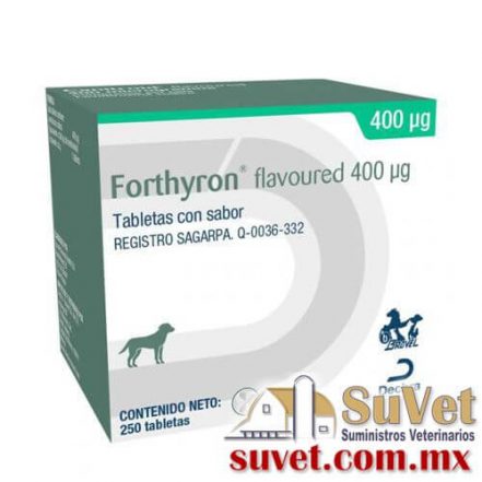 Forthyron flavoured 400 mcg Medicamento Controlado caja de 250 tabletas ...