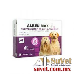 Alben Max 30 Sobre pedido caja de 30 tabletas - SUVET