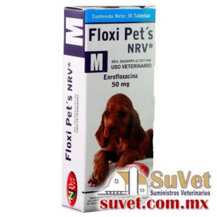 Floxi Pets M NVR 50 mg Caja de 30 tabletas - SUVET
