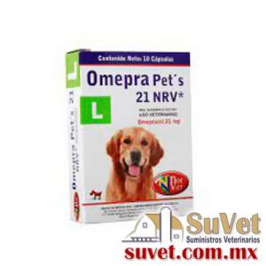 Omepra Pets 21 NVR L caja con 10 Capsulas de 21 mg - SUVET