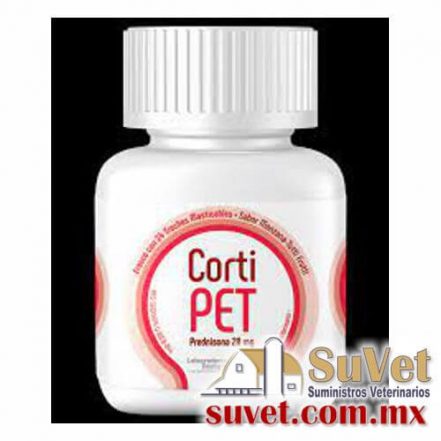Cortipet frasco con 24 troches de 20 mg - SUVET
